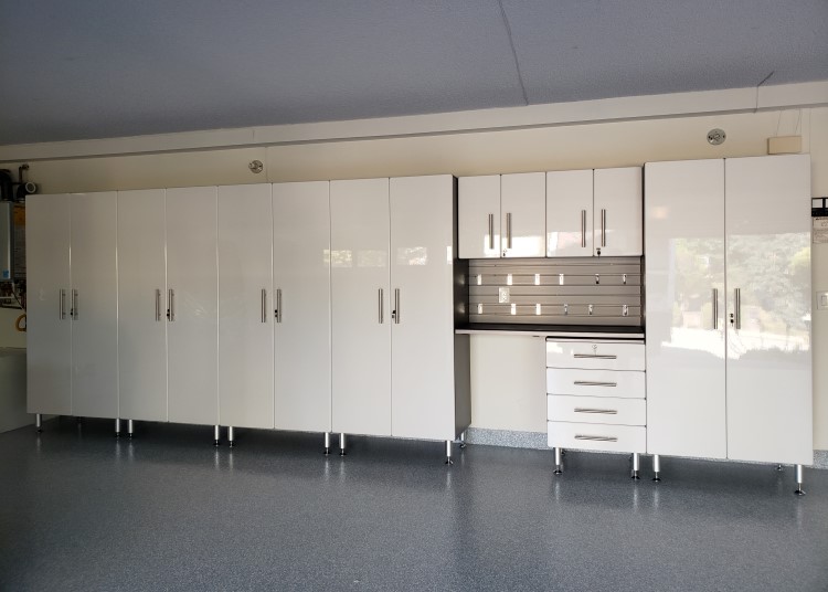 White Metal Garage Shelving Unit at James Fontanez blog